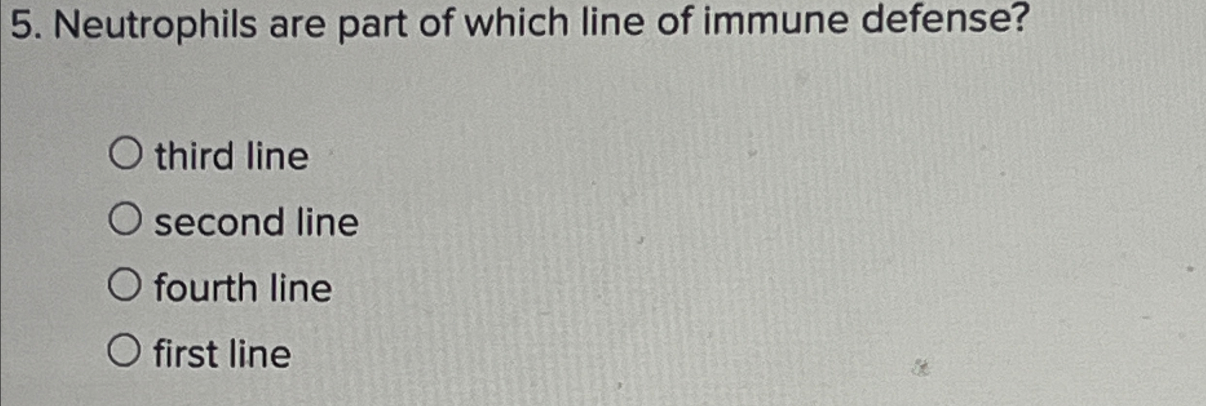 Solved Neutrophils are part of which line of immune | Chegg.com