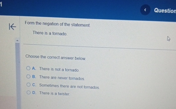 Solved Form the negation of the statement.There is a | Chegg.com