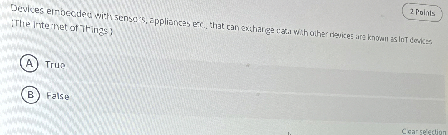 Solved Devices embeded with sensors, ﻿appliances etc., that | Chegg.com