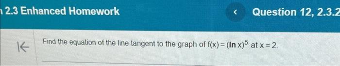 Solved Find the equation of the line tangent to the graph of | Chegg.com
