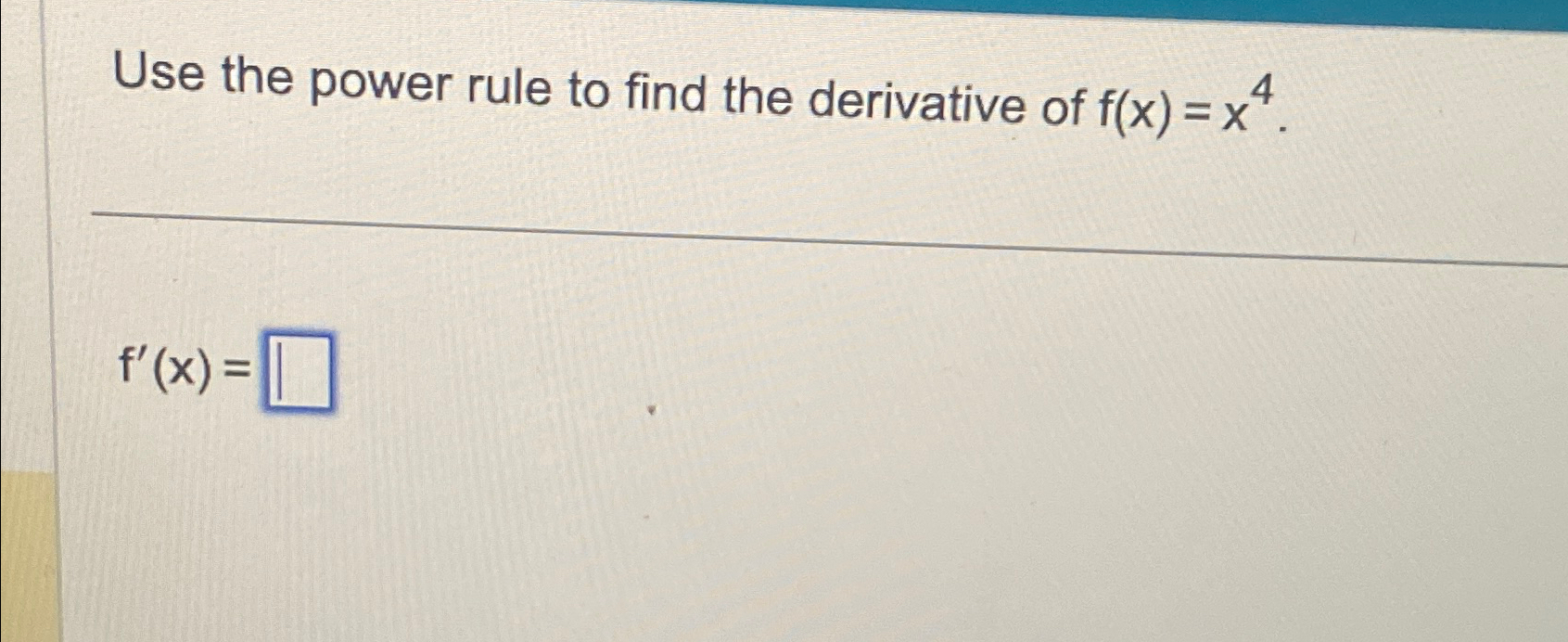 Solved Use the power rule to find the derivative of | Chegg.com