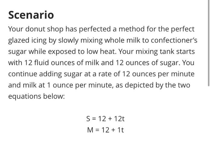 Solved Scenario Your donut shop has perfected a method for | Chegg.com