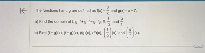 The functions f and g are defined as f(x)=x3 and | Chegg.com