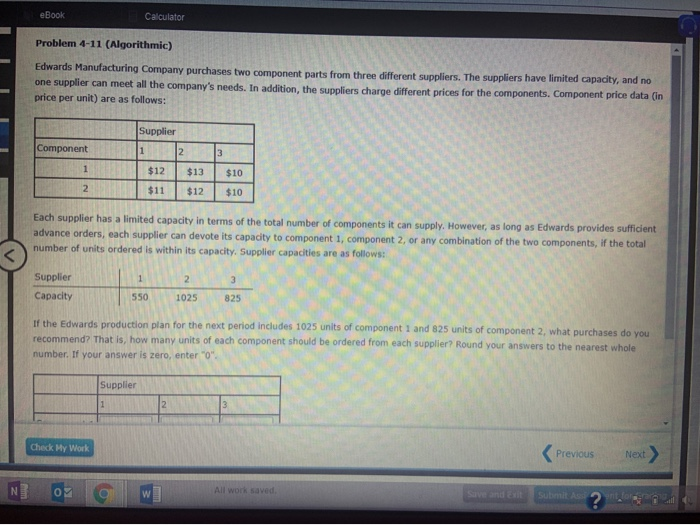 Solved eBook Calculator Problem 4-11 (Algorithmic) Edwards | Chegg.com Solved eBook Calculator Problem 4-11 (Algorithmic) Edwards | Chegg.com
