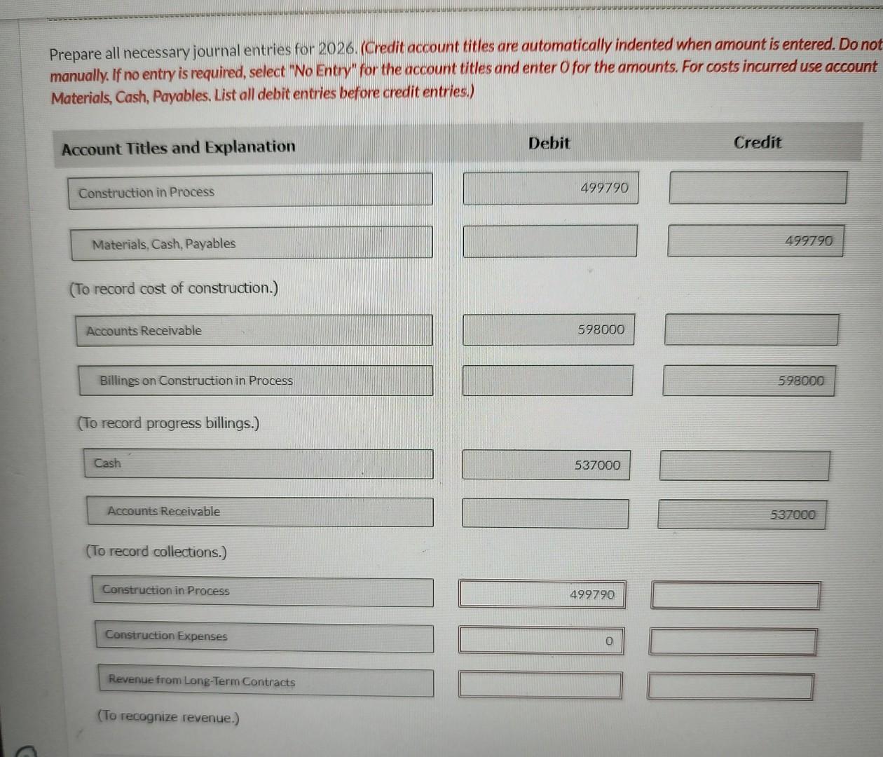 Solved During 2025, Cullumber Company started a construction | Chegg.com