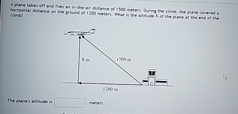 Solved A plane takes off and flies an in-the-air distance of | Chegg.com