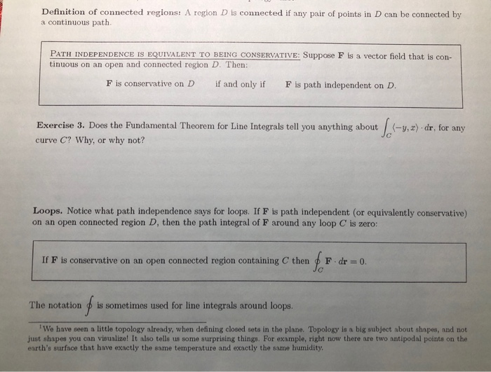 Solved Definition of connected regions: A region D is | Chegg.com