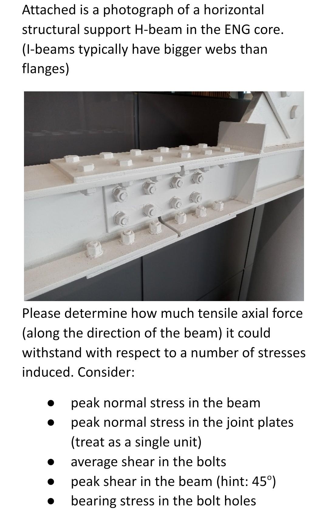 Attached is a photograph of a horizontal structural | Chegg.com