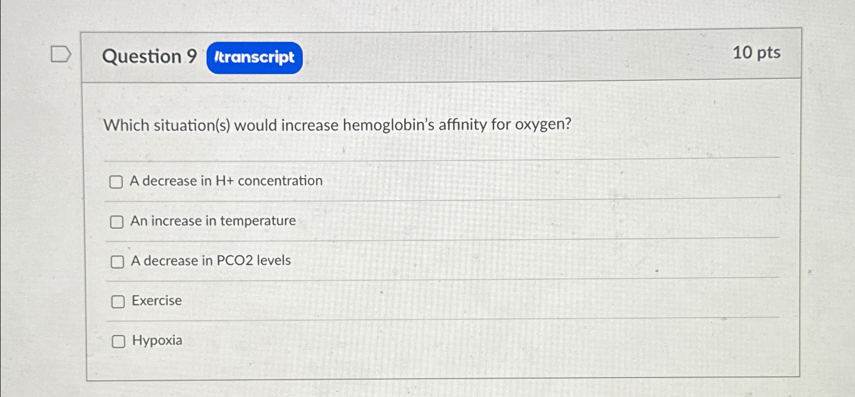Solved Question 910 ptsWhich situation(s) would increase | Chegg.com Solved Question 910 ptsWhich situation(s) would increase | Chegg.com