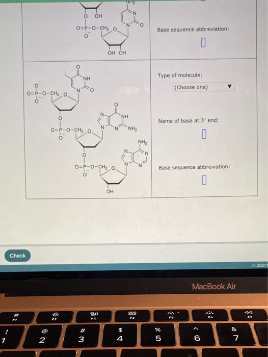 Solved . For each molecule in the table below: Classify the | Chegg.com