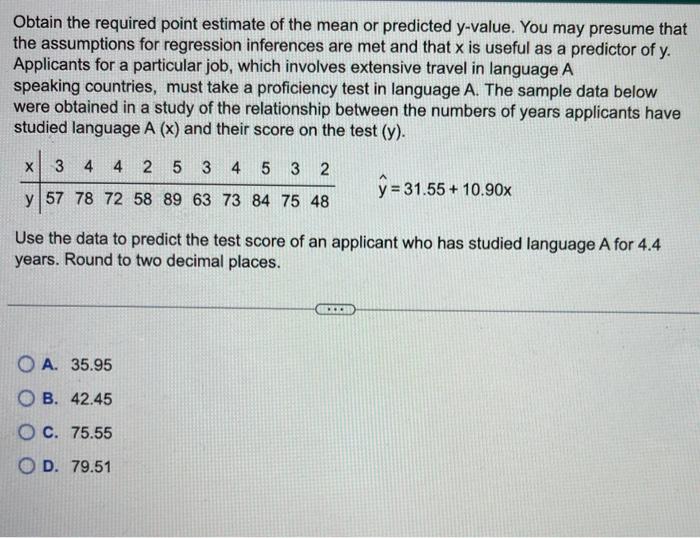 Solved Obtain the required point estimate of the mean or | Chegg.com
