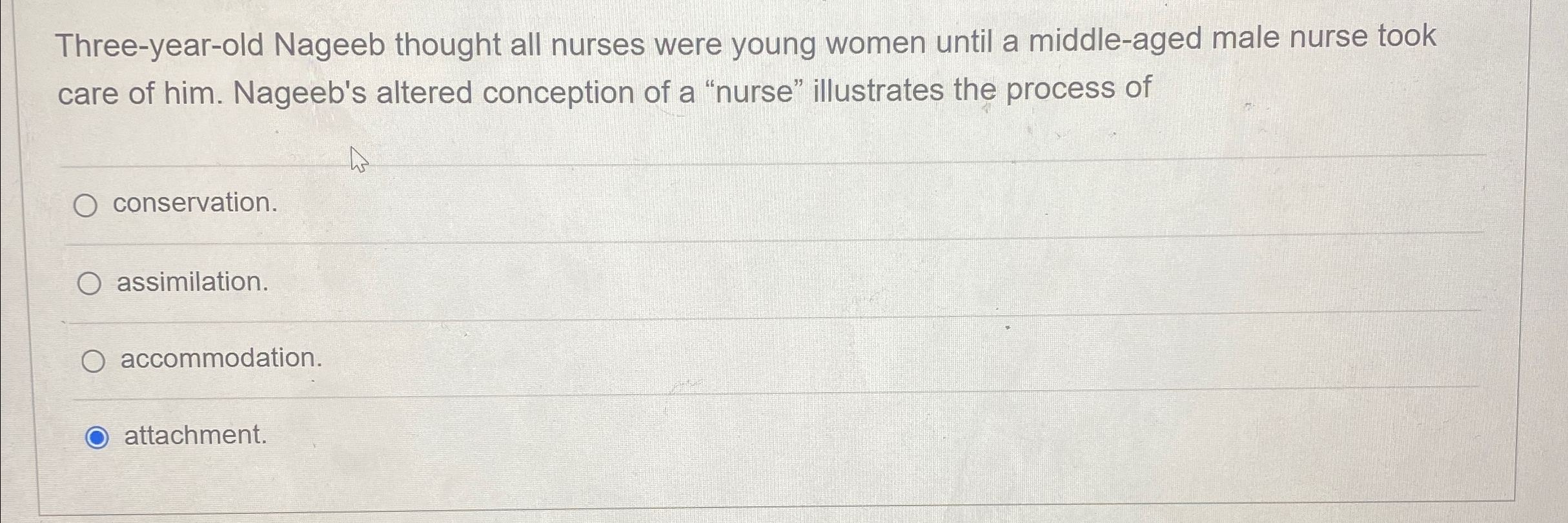 Solved Three-year-old Nageeb thought all nurses were young | Chegg.com