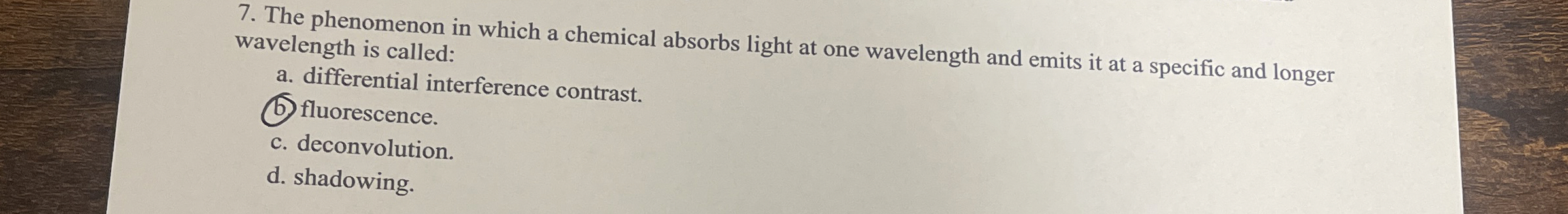 Solved The phenomenon in which a chemical absorbs light at | Chegg.com