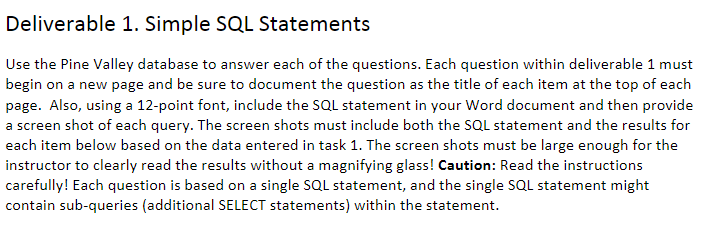 Solved deliverable 1 ﻿mustbegin on a new page and be sure to | Chegg.com