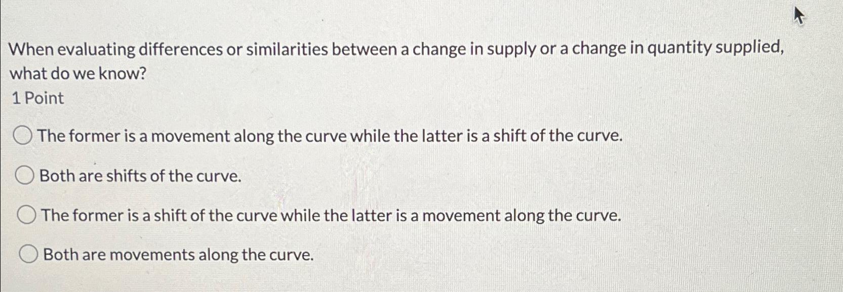 Solved When evaluating differences or similarities between a | Chegg.com