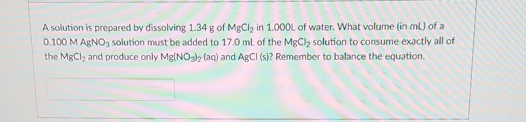 Particle Diagram Of Mgcl2 Dissolving In Water Solved Solid M
