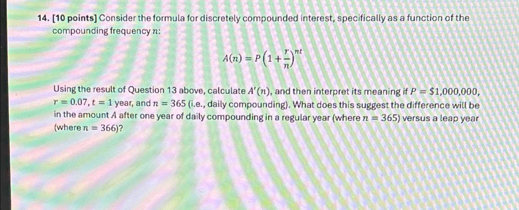 Solved [10 ﻿points] ﻿Consider the formula for discretely | Chegg.com
