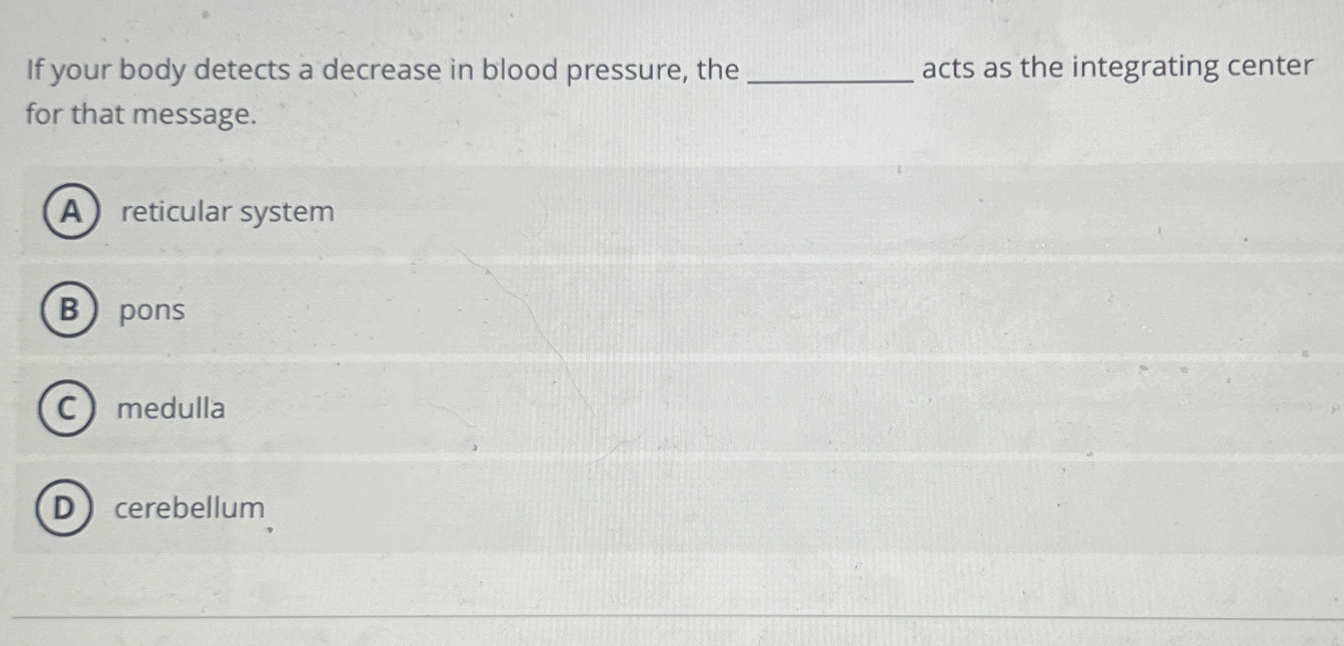 Solved If your body detects a decrease in blood pressure, | Chegg.com