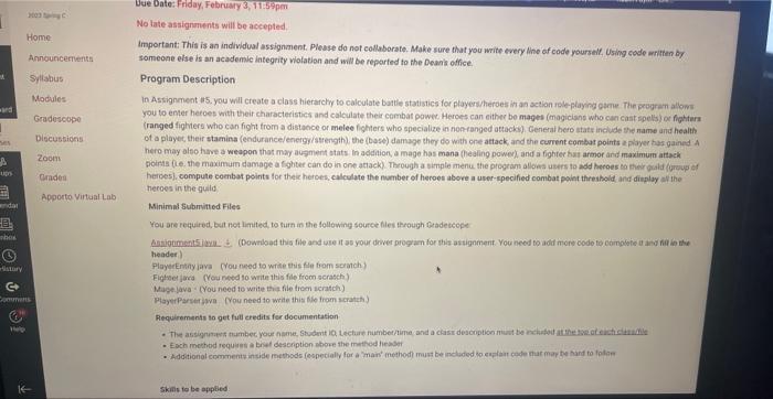 Solved Assignment 5 UML diagramlo late assignments will be | Chegg.com