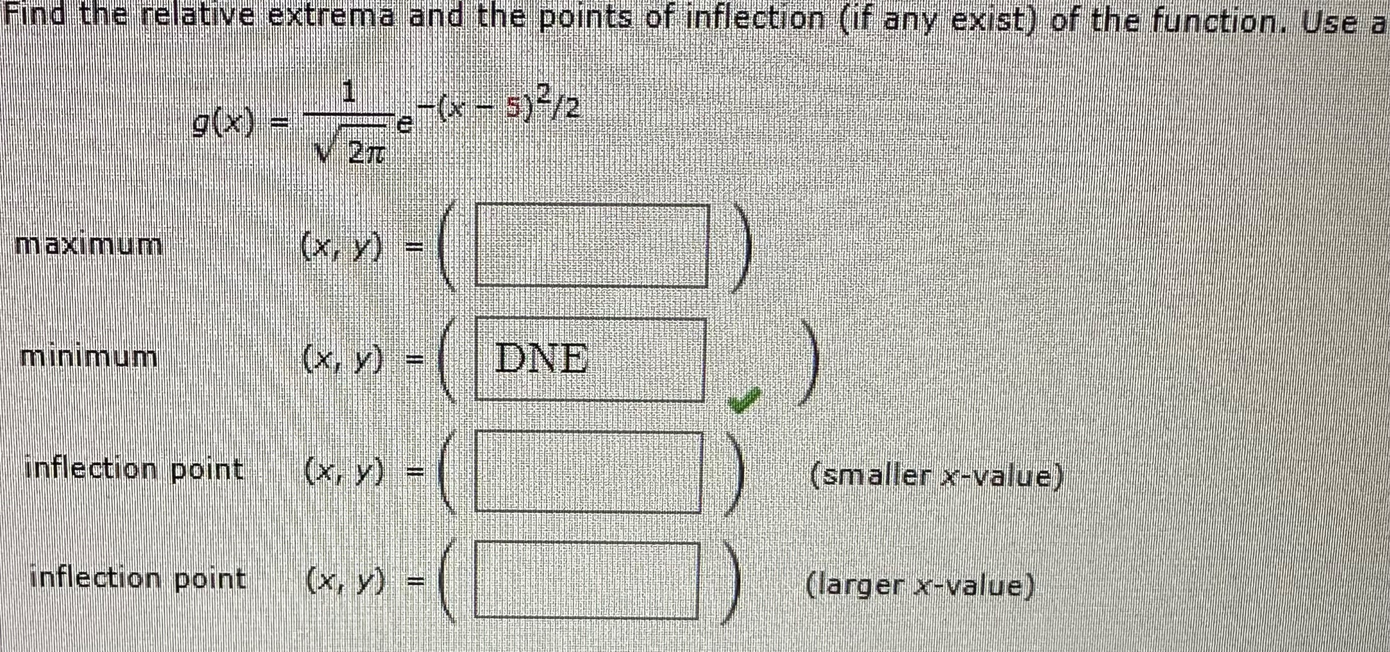 Solved Find the relative extrema and the points of | Chegg.com