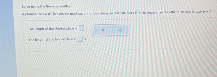 Solved Solve using the five-step method. A plumber has a 64 | Chegg.com