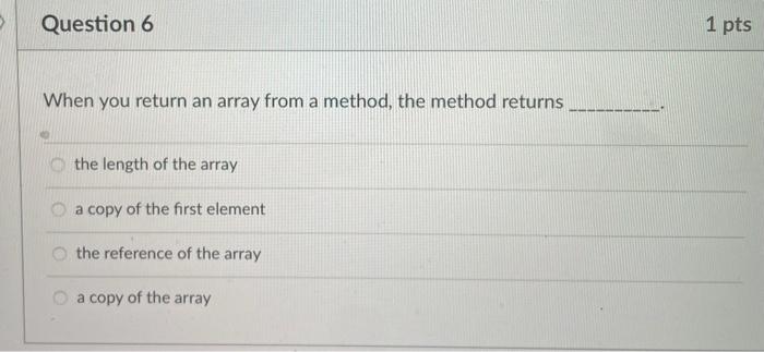 Solved Question 1 Once an array is created, its size can be | Chegg.com
