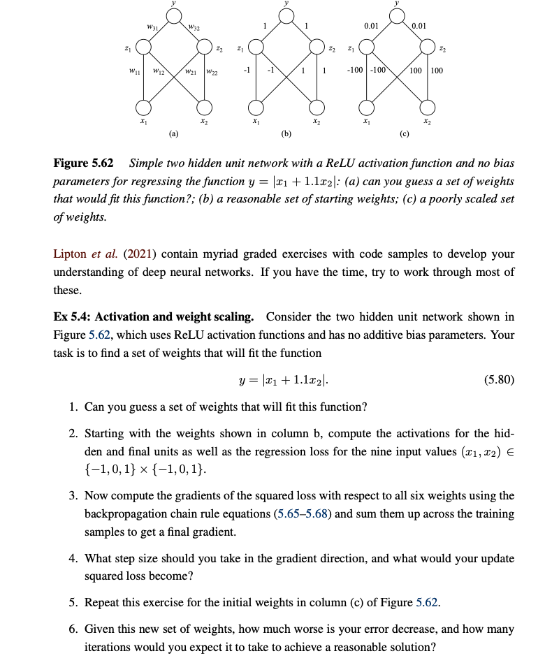 Solved Ex 5.4: Activation and weight scaling. Consider the | Chegg.com