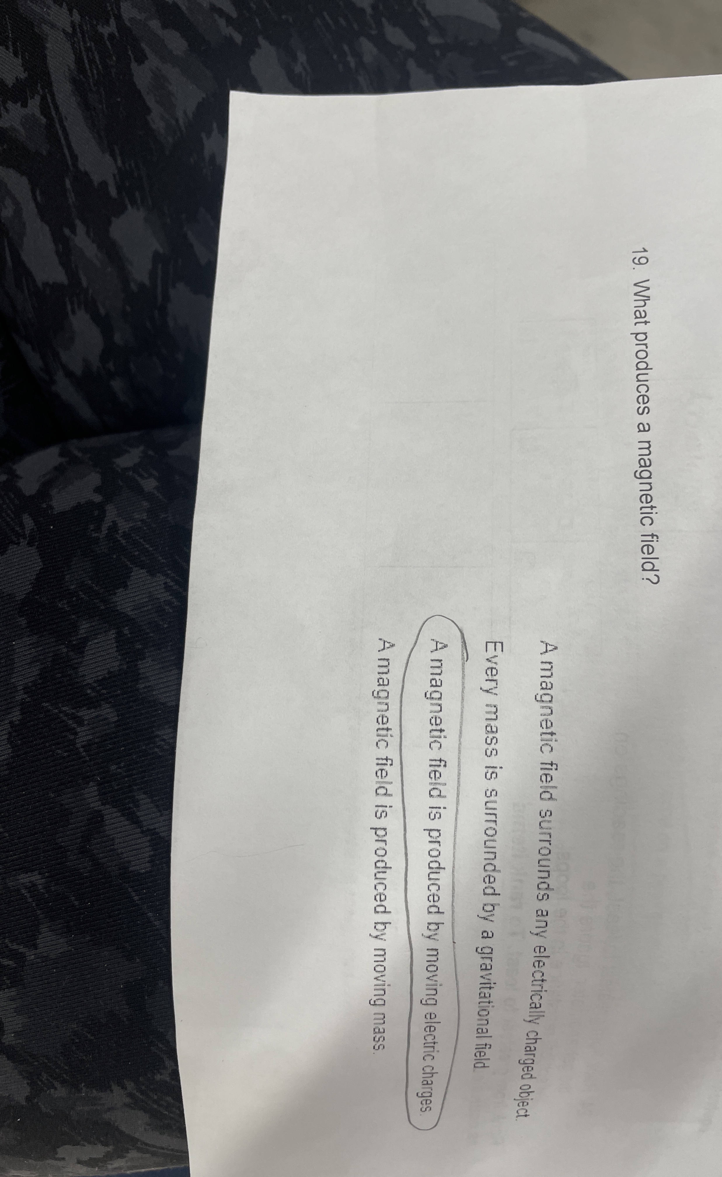 Solved What produces a magnetic field?A magnetic field | Chegg.com