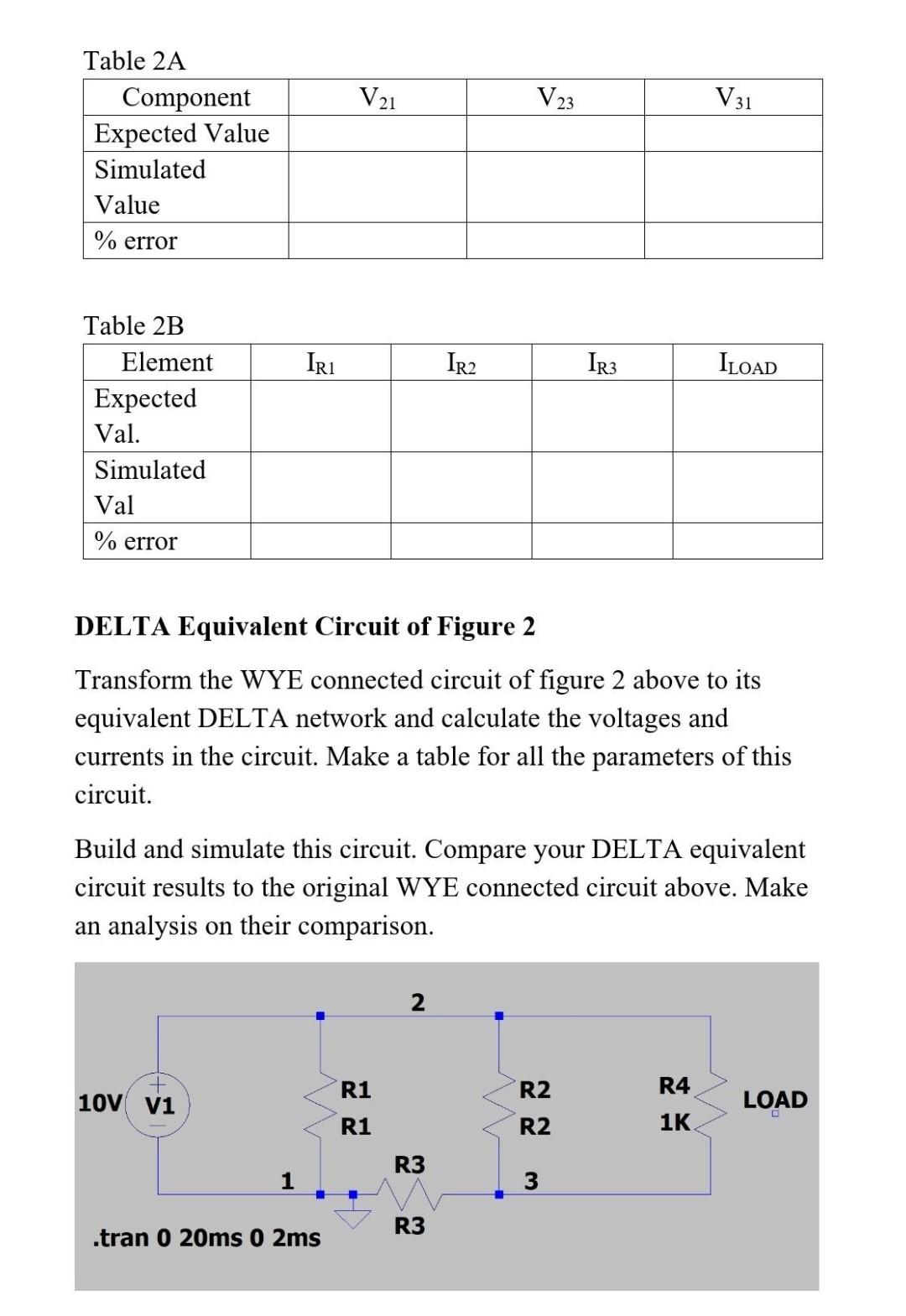 Solved Delta – Wye Transformation Delta Connected Resistors. | Chegg.com