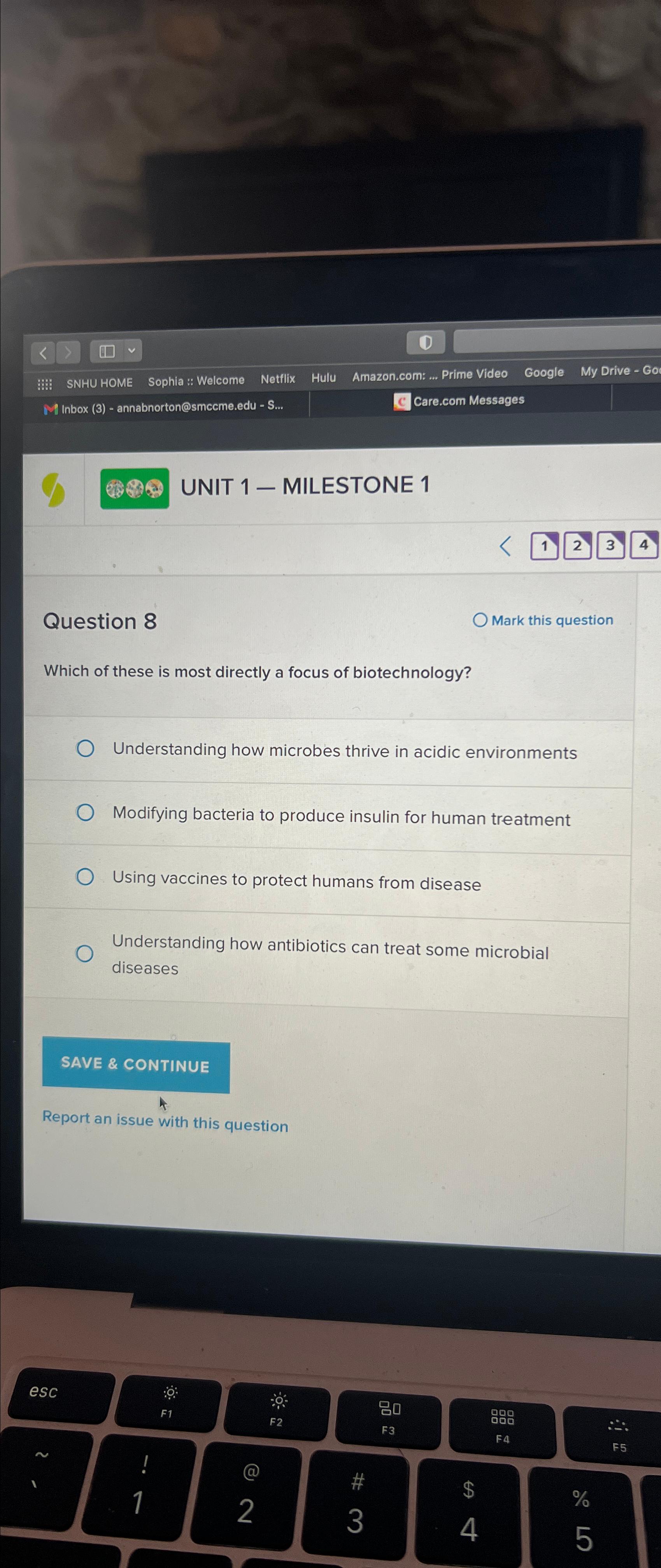 Solved UNIT 1 - ﻿MILESTONE 1Question 8Mark this | Chegg.com