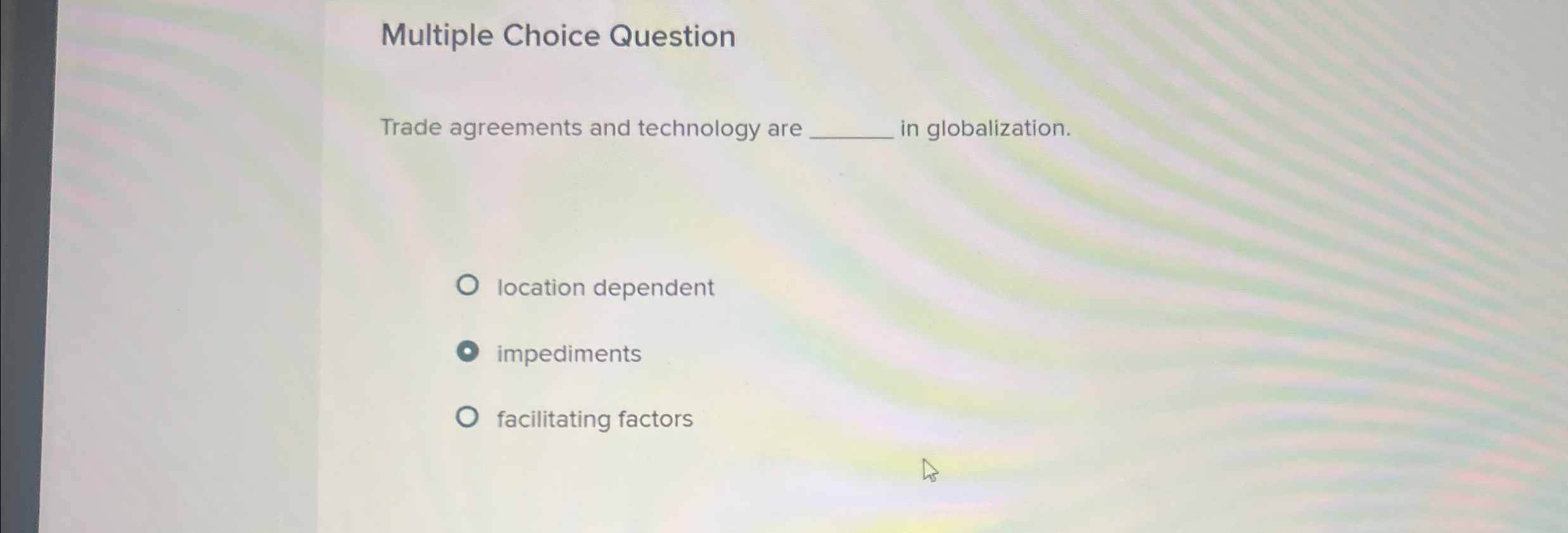 Solved Multiple Choice QuestionTrade agreements and | Chegg.com