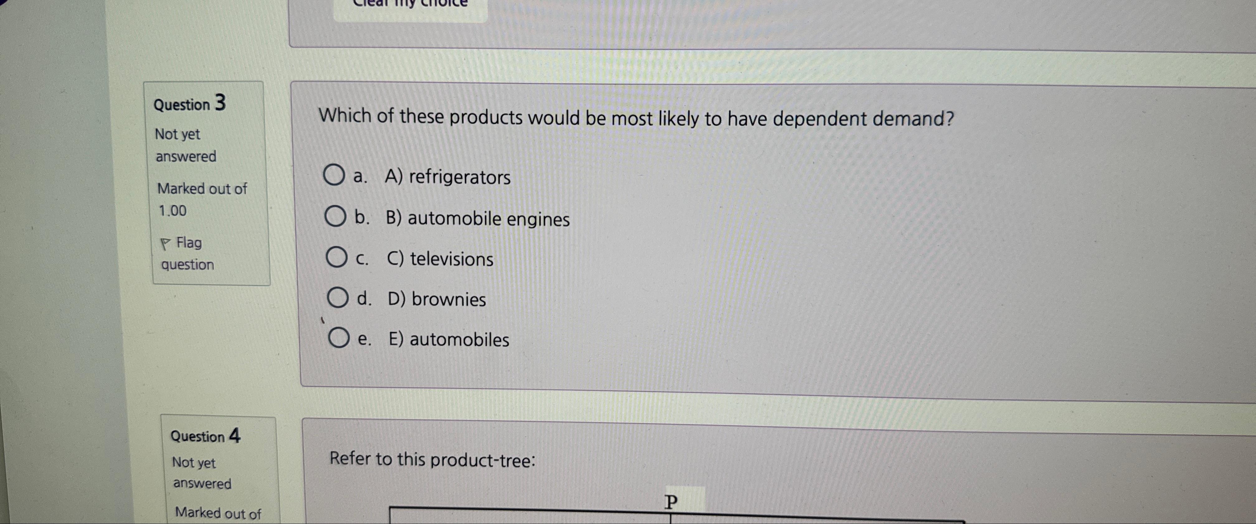 Solved Question 3Not yet answered Marked out of 1.00P Flag | Chegg.com Solved Question 3Not yet answered Marked out of 1.00P Flag | Chegg.com
