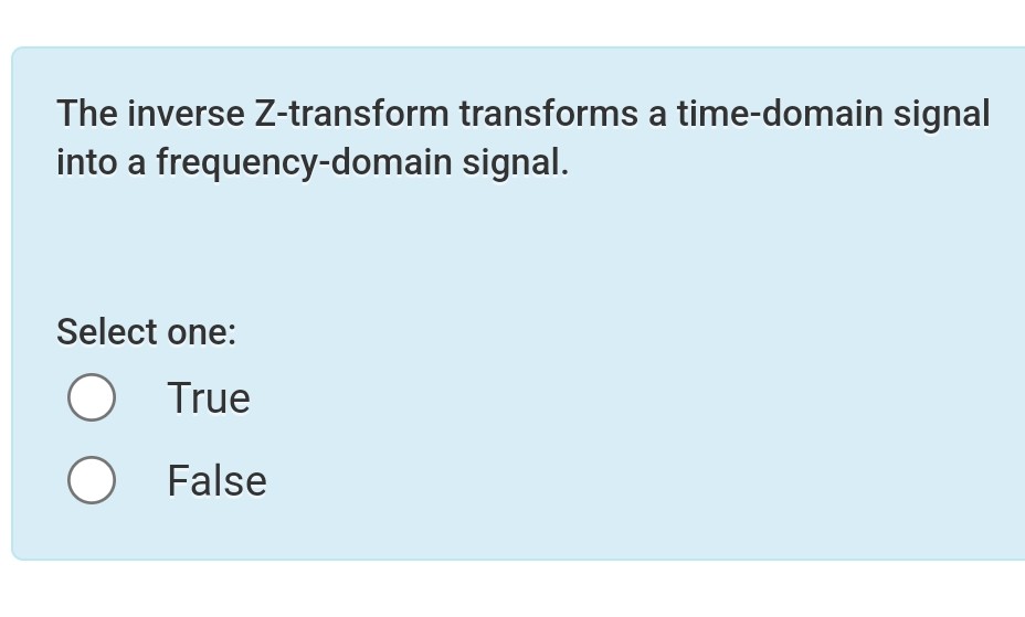Solved The inverse Z-transform transforms a time-domain | Chegg.com