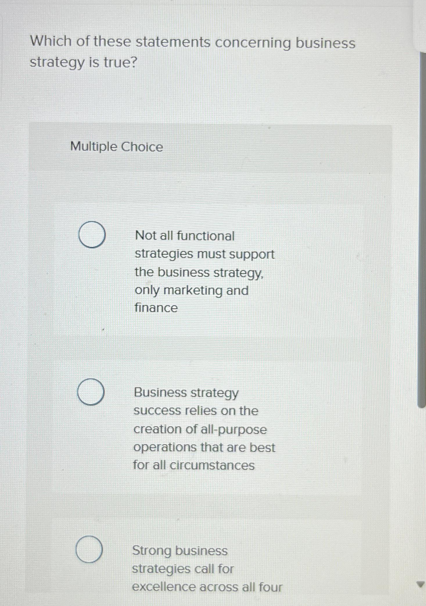 Solved Which of these statements concerning business | Chegg.com