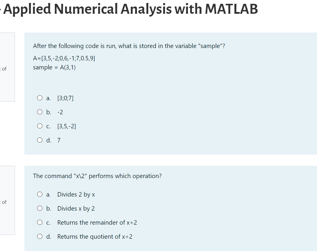 Solved Applied Numerical Analysis with MATLAB After the | Chegg.com
