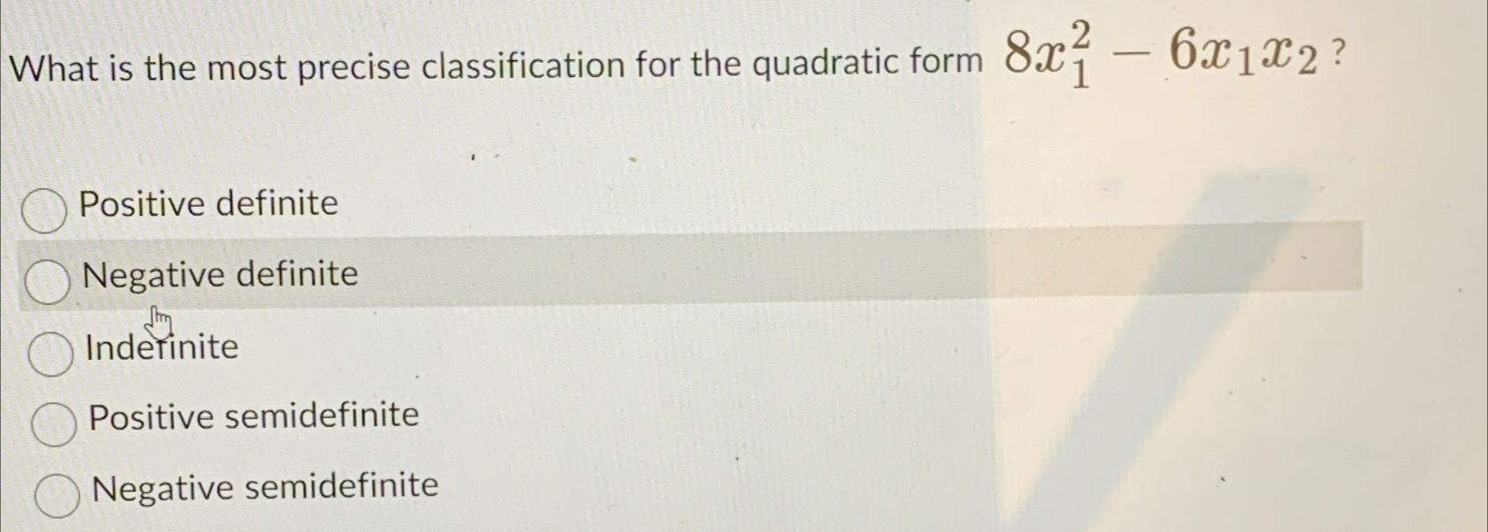 Solved What is the most precise classification for the | Chegg.com
