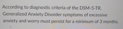 Solved According to diagnostic criteria of the DSM-5-TR, | Chegg.com