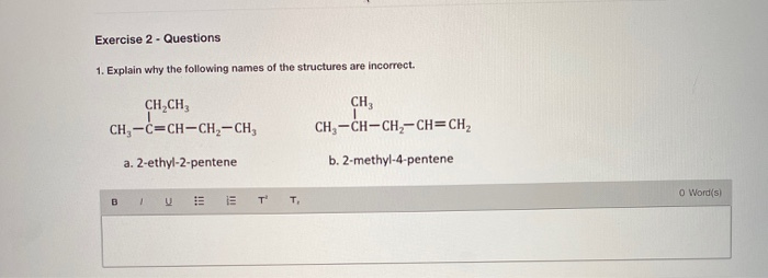 Solved Exercise 2 - Questions 1. Explain why the following | Chegg.com