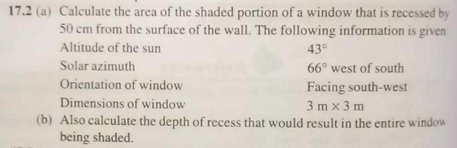 17.2 (a) Calculate the area of the shaded portion of | Chegg.com