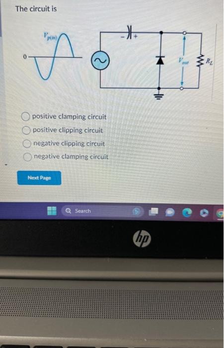 Solved The circuit is positive clamping circuit positive | Chegg.com Solved The circuit is positive clamping circuit positive | Chegg.com