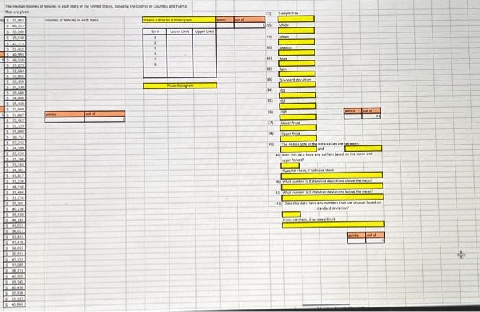 Solved make a descriptive statistics of numbers answer | Chegg.com