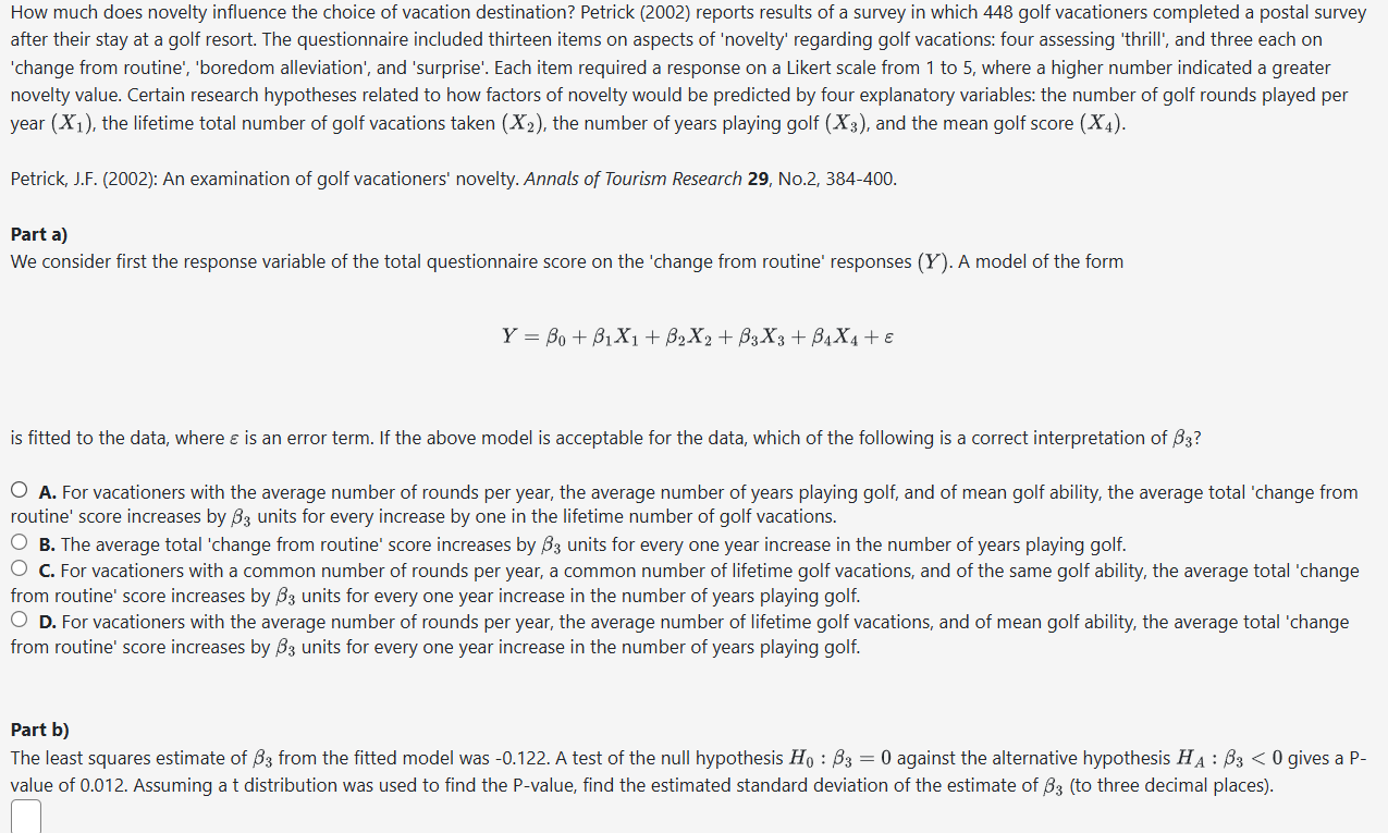 Solved Part d)When the above analysis is repeated but the | Chegg.com