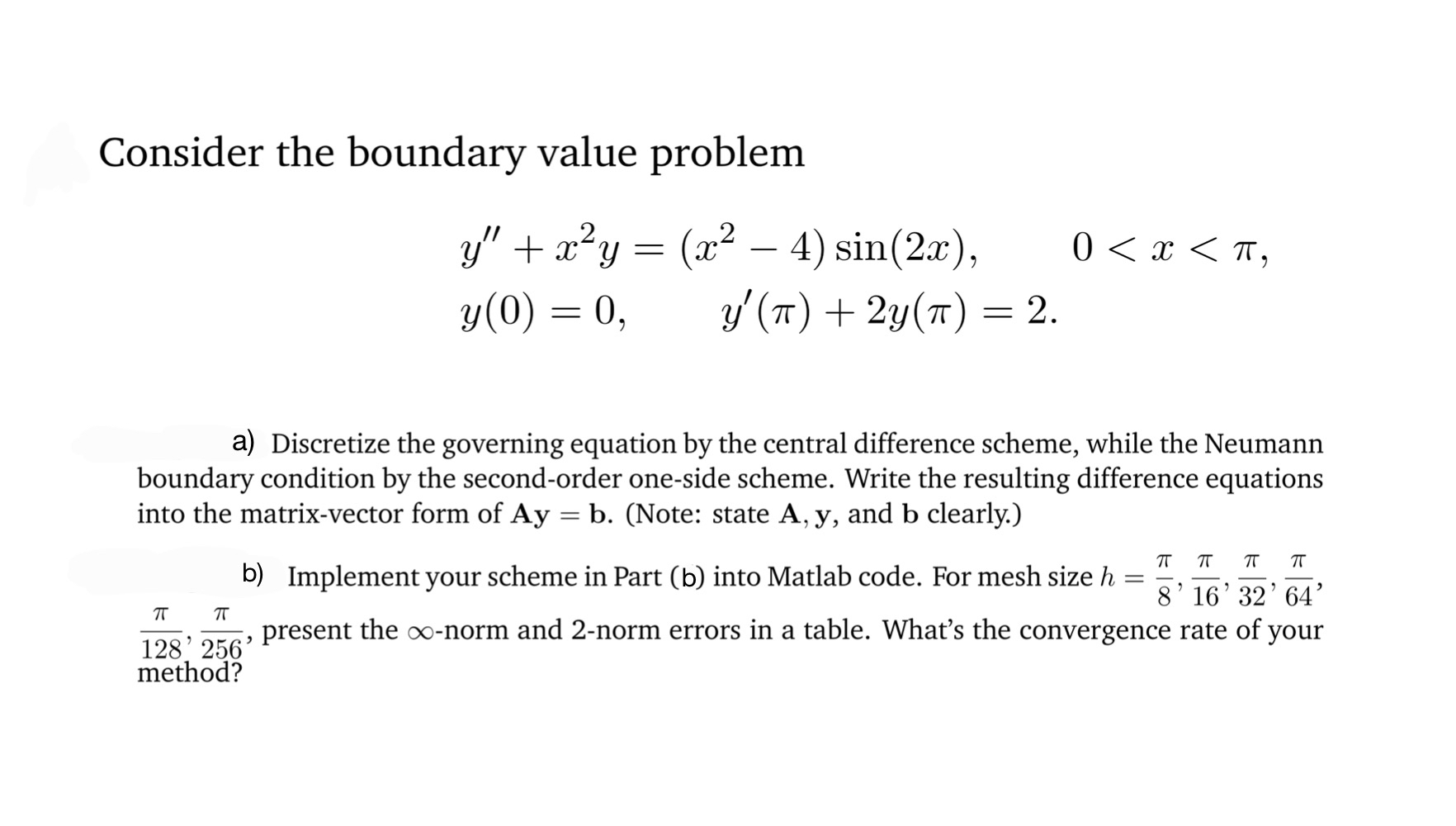 Consider the boundary value | Chegg.com