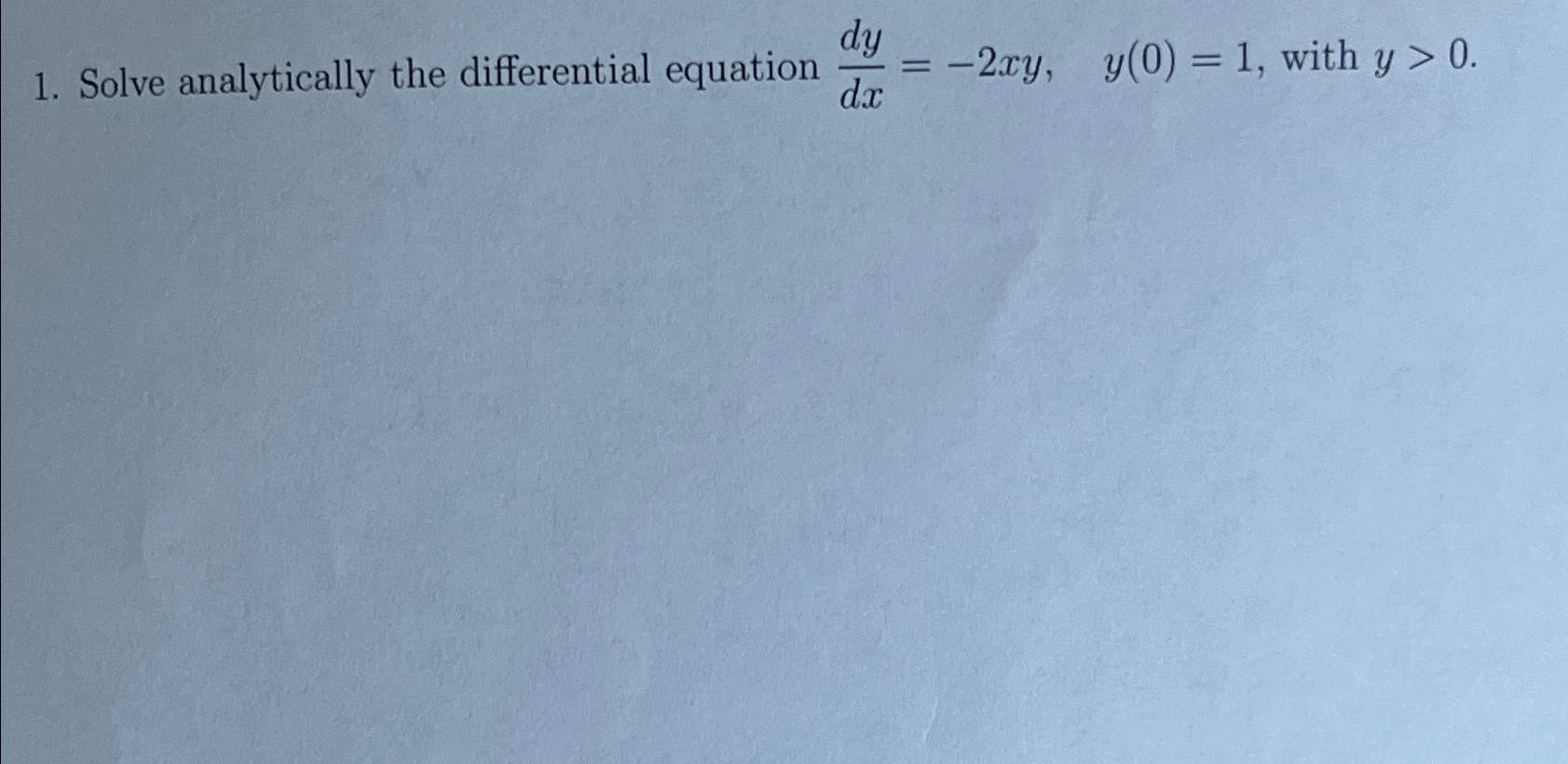 Solved Solve analytically the differential equation | Chegg.com