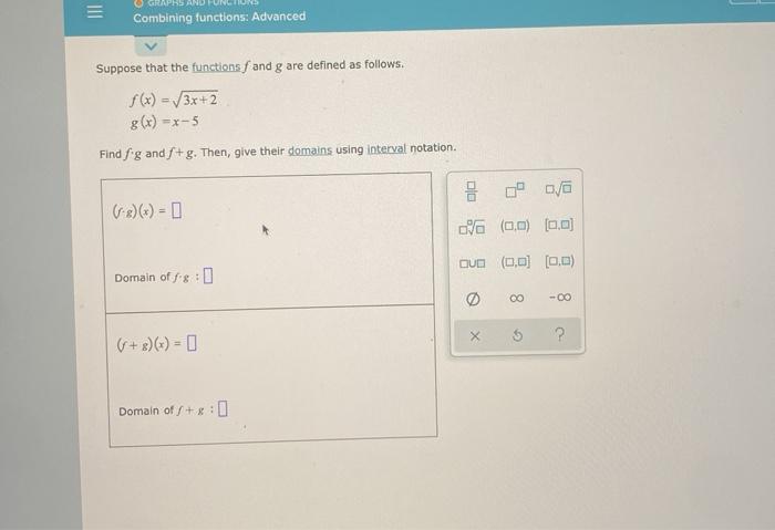 Solved E Combining functions: Advanced Suppose that the | Chegg.com