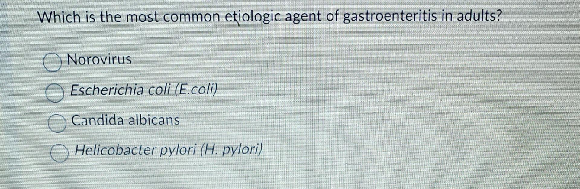 Solved Which is the most common etiologic agent of | Chegg.com