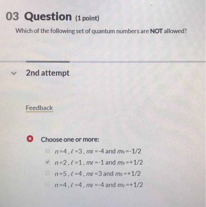 Solved 03 Question (1 point) Which of the following set of | Chegg.com