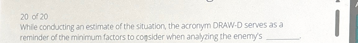 Solved 20 ﻿of 20While conducting an estimate of the | Chegg.com