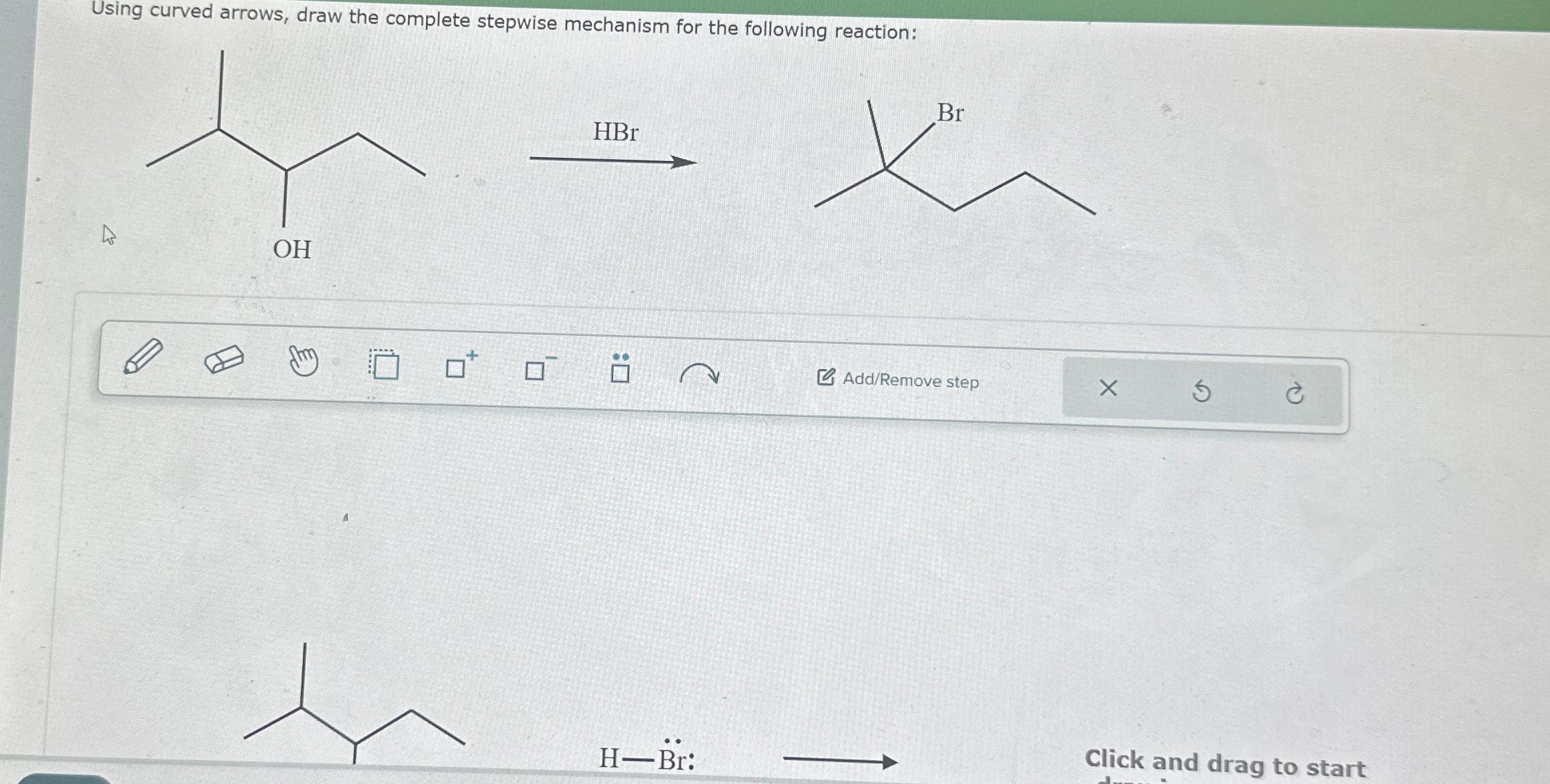 Solved Using curved arrows, draw the complete stepwise | Chegg.com