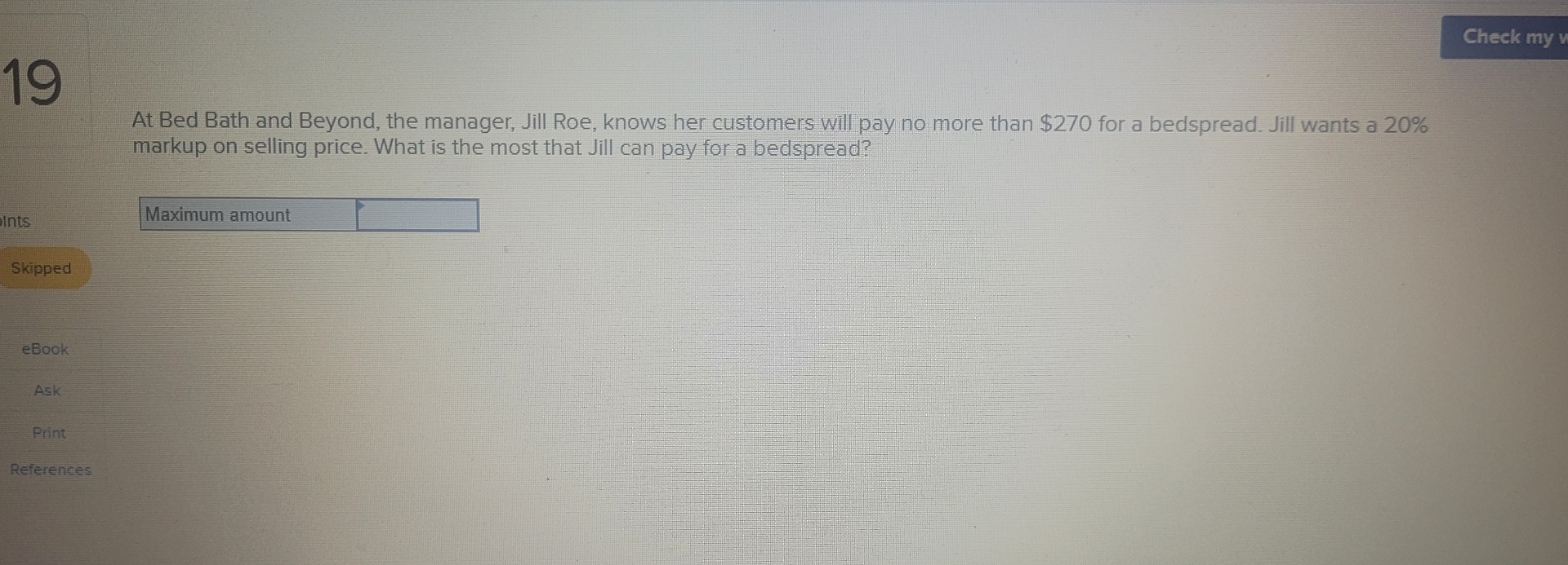 Solved At Bed Bath and Beyond, the manager, Jill Roe, knows | Chegg.com